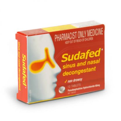 Sudafed 60mg tablets 12’s | Mens Health Downunder